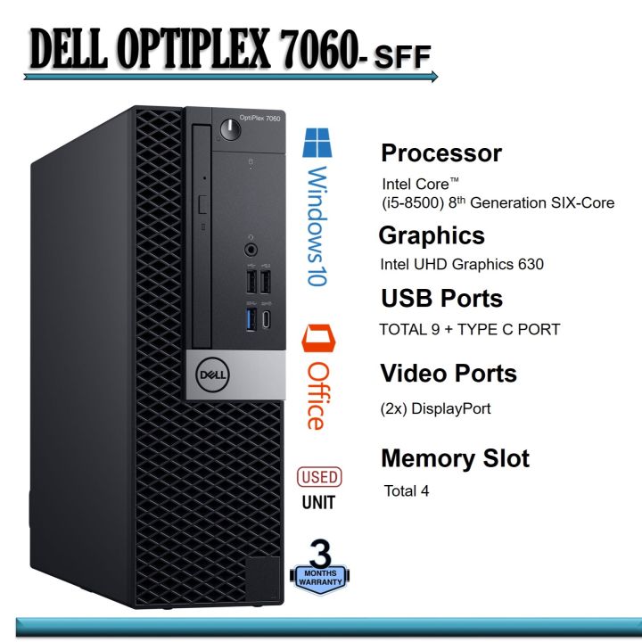 DELL OptiPlex 7060 SFF DESKTOP 8th gen Intel Core i5 - 8500T / DELL ...