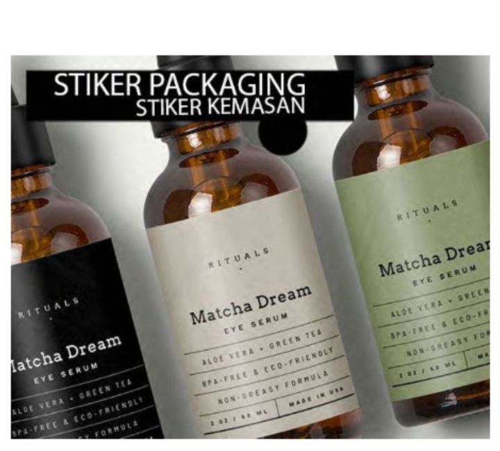 Cetak stiker custom label kemasan , stiker botol , stiker kemasan ...