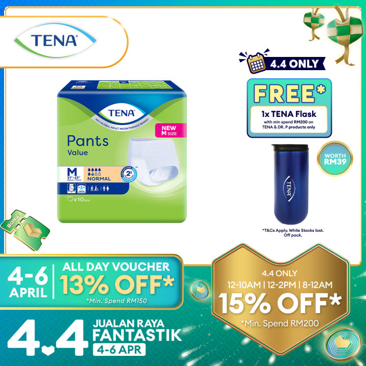 TENA Pants Value M 10s/ L 10s/ XL 8s Adult Diaper | Lazada