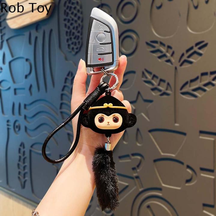 ROB TOY Monkey King พวงกุญแจตำนาน Wukong สีดำ คอเล็กชั่น เกม3A จี้ ...