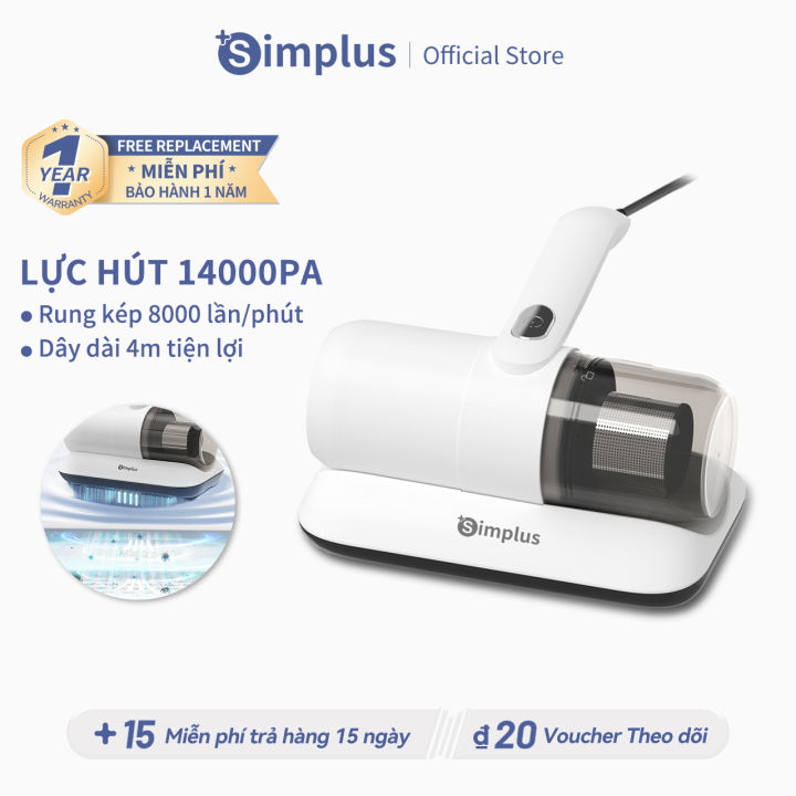 Simplus 12000pa Loại bỏ ve Loại bỏ rận Rung với tần số cao Máy hút bụi giường nệm Vệ sinh thảm ...