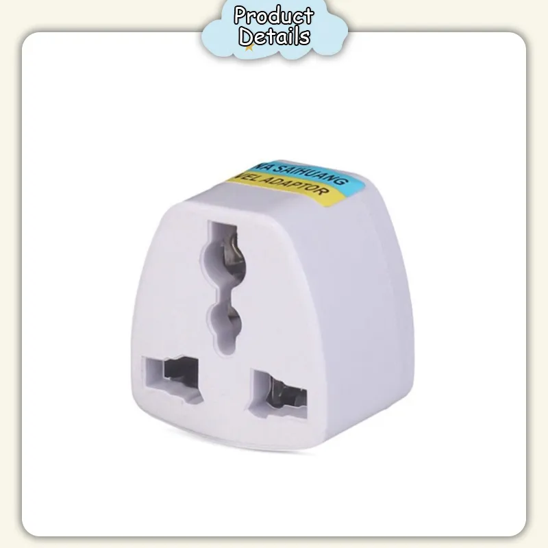 Universal 3‑Pin Plug Adapter 5A – Compact & Safe