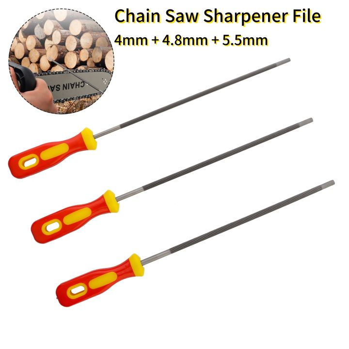 4.0/4.8/5.5mm Chainsaw Chain File Carbon Steel Chain Saw Sharpening ...