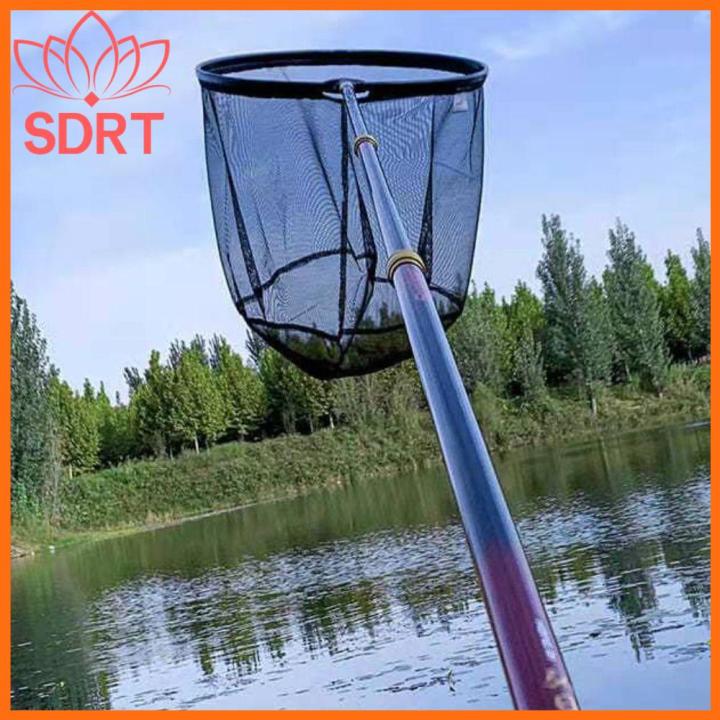 SDRT สีดำสีดำ หัวตาข่ายตกปลา ผ้าตาข่ายนาโน เบ็ดตกปลาลึก ตาข่ายพับได้ ...