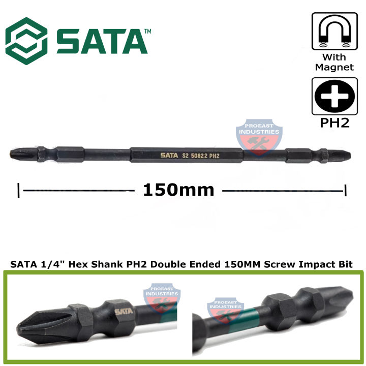 SATA PH2 x 150mm Double Ended Phillips Magnetic Screwdriver Bit | Lazada