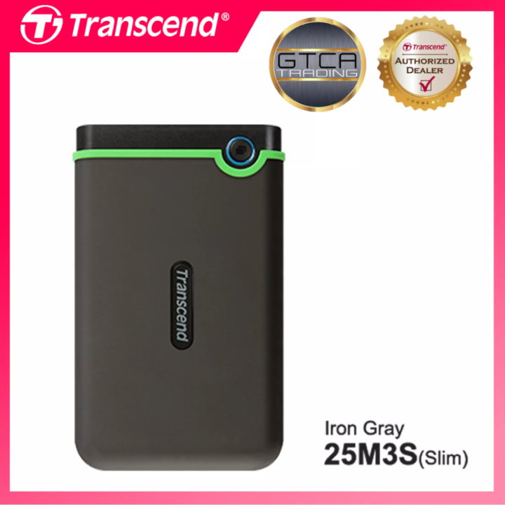 Transcend Shockproof External HDD TS1TSJ25M3S | (Iron Grey) USB Type-A ...