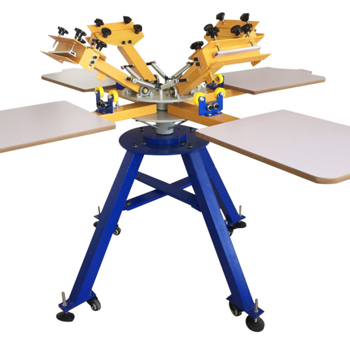 4-color 4-bit screen printing machine Manual precision color printing ...