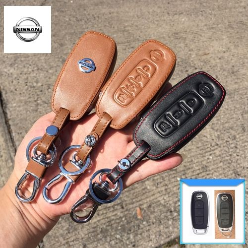 ซองหนังแท้ ใส่กุญแจรีโมทรถยนต์ รุ่น All New Nissan Almera 2023-2024 ...