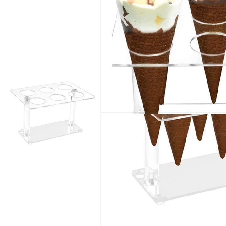 A4Cone Holder, Clear Acrylic Ice Cream Cone Holder, Cone Display Stand ...