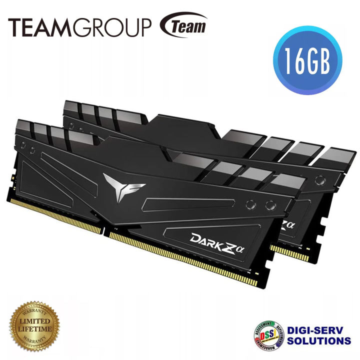 Team Elite DARK Za 16GB (2X8GB) BLACK DDR4 3200MHZ Desktop Memory | Lazada PH