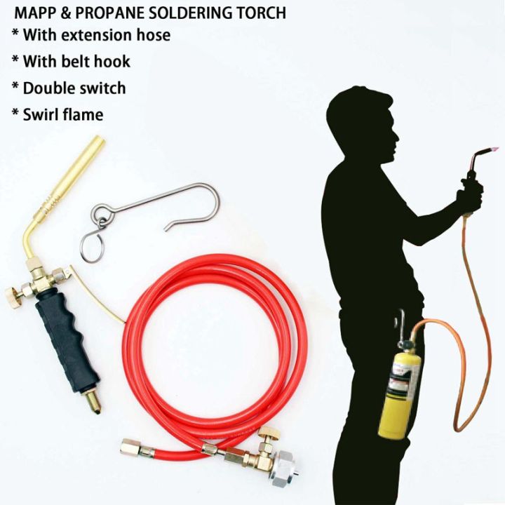 Brazing Welding Hose Torch MAPP Propane Soldering with 1.6M Hose LKJ ...