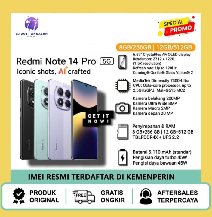 Redmi Note 14 Pro 5G | 200MP AI OIS Camera | MediaTek Dimensity 7300 ...