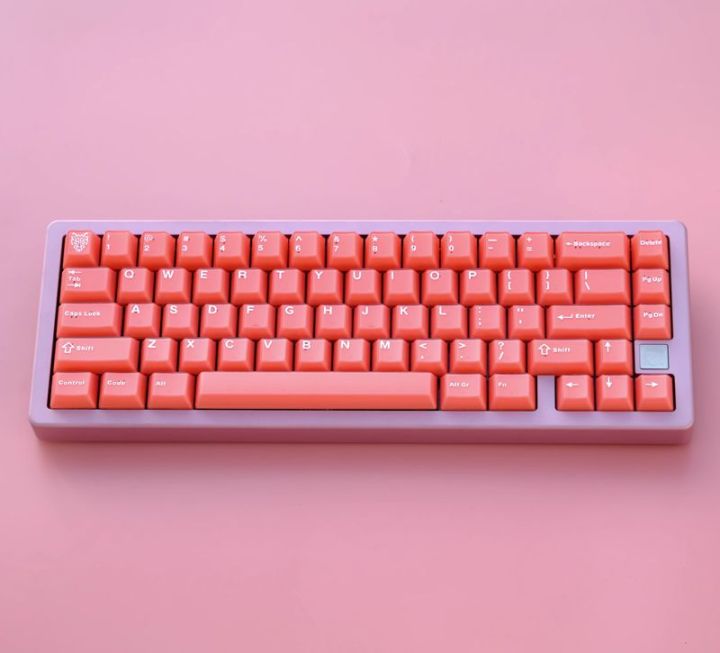 【Keycap Only】Orange-red Keycap Translucence 114 Keys ABS Double Shot ...