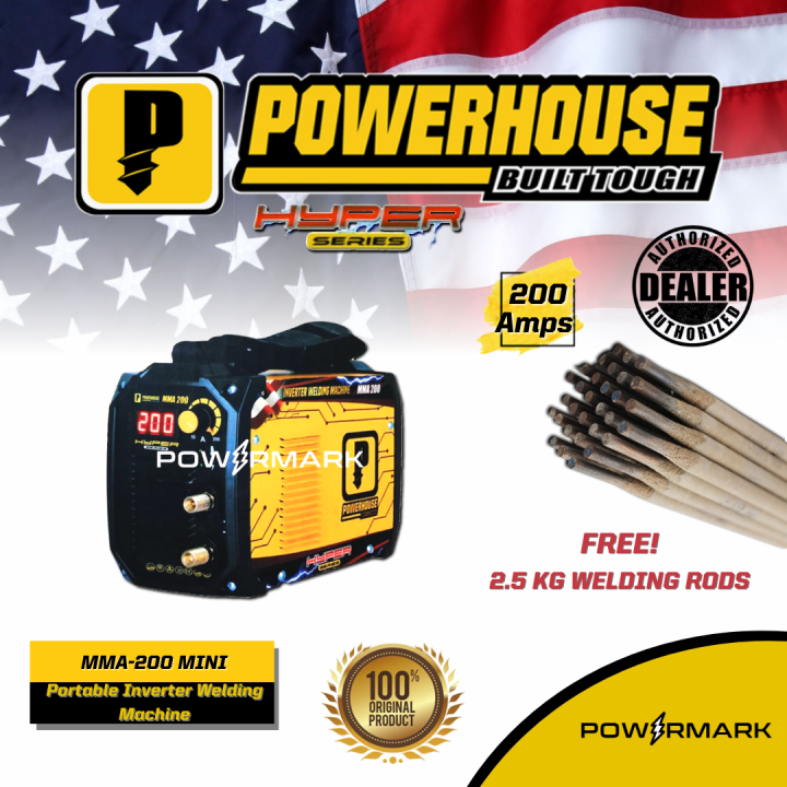 [BUNDLE] POWERHOUSE MMA-200 MINI HYPER Series Portable Inverter Welding ...