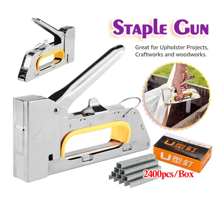 Heavy Duty Metal Powerful Stapler Gun Nail Stapler 10mm (2400pcs/Box ...