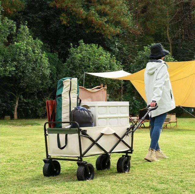 KEKE Outdoor folding trolley cross-country sports trolley storage cart ...