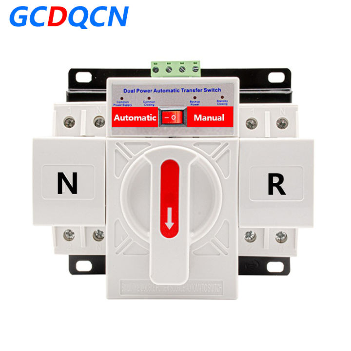 ATS 2P 4P 63A 230V Micro Circuit Breaker Dual Power Automatic Transfer Switch Auto Transfer ...