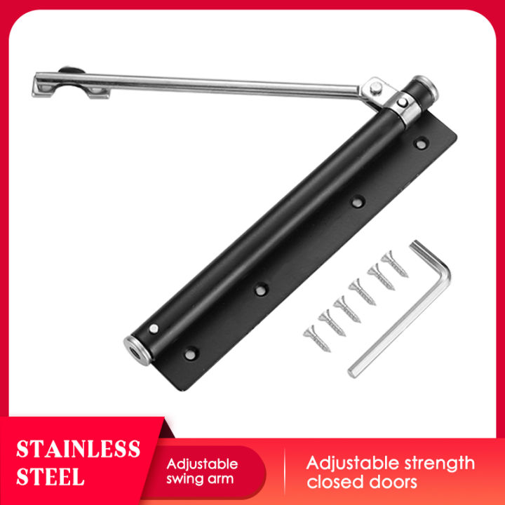 Stainless Steel Door Closer for Wood/Aluminum Doors, Adjustable ...