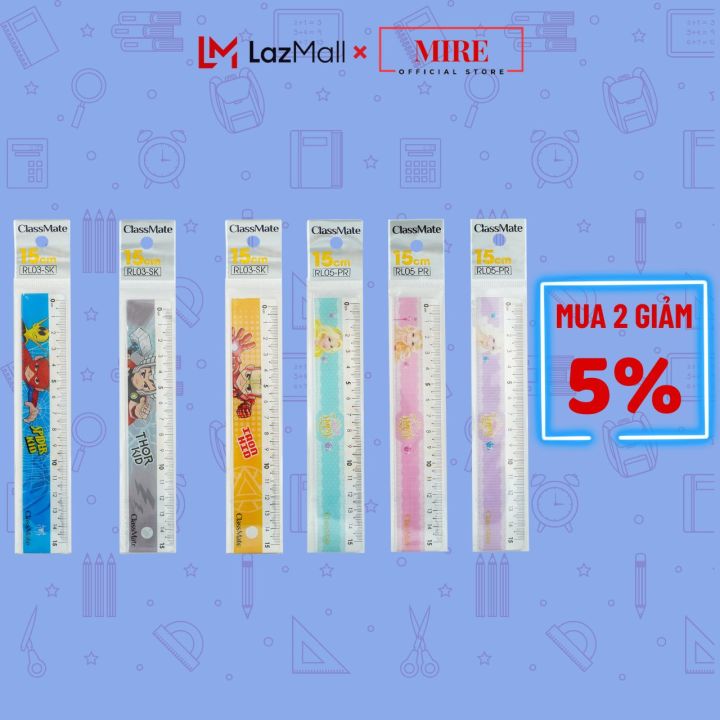 Thước Kẻ CLASSMATE 15cm/18cm/20cm/30cm Chất Liệu Nhựa Cao Cấp Đa Dạng Mẫu Mã | Lazada.vn