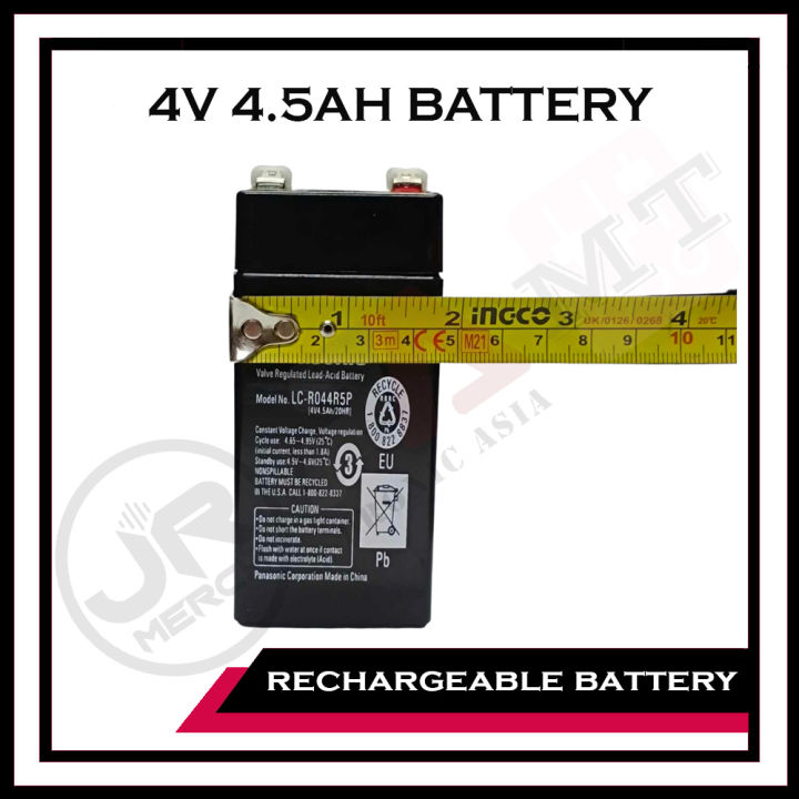 [PRONIC ASIA] 4 Volts Rechargeable Battery Sealed Lead Acid 4V 4.5Ah 20Hr (RB-4V) | Lazada PH