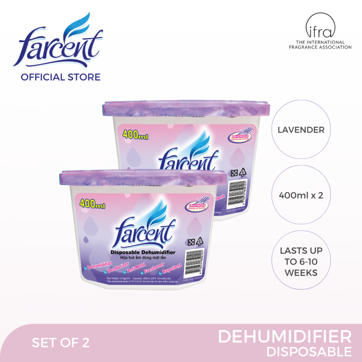 Farcent Dehumidifier Disposable Lavander 400ml Twinpack | Lazada PH