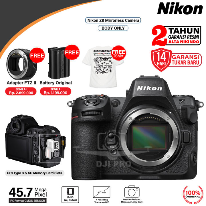 Nikon Z8 Body Only Mirrorless Camera Nikon Z 8 Bodi Garansi Resmi ...