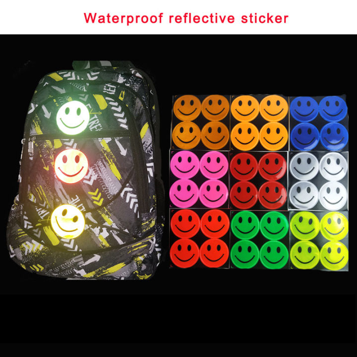 11สี Super Sticky Smile สติ๊กเกอร์สะท้อนแสงสำหรับรถยนต์มอเตอร์ไซด์ ...