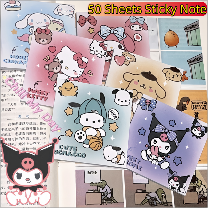 Nota-nota lekit YILQQPER kartun comel 50 lembaran masa buku nota Mini ...