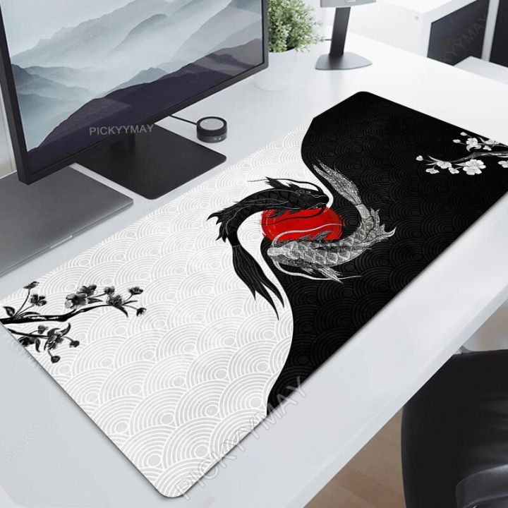 Large Gaming Mousepads Japanese Fish Mouse Pad Computer Mousepad Koi ...