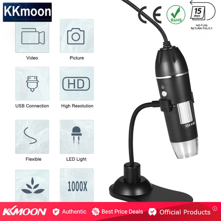 KKmoon Digital Zoom Microscope USB Handheld & Desktop Magnifier 0.3MP ...