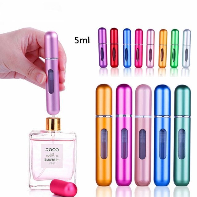 5ml Refillable Perfume Atomizer Spray Bottle Portable Mini Empty case ...