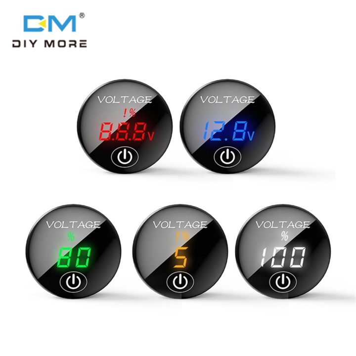 diymore Intelligent voltmeter with touch switch DC digital display LED ...