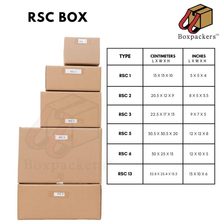 BOXPACKERS PH RSC1 RSC2 RSC3 RSC5 RSC6 RSC13 Regular Plain Box ...