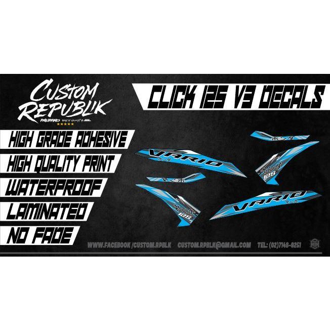 Honda Click 125 V3 VARIO Decals Set | Lazada PH