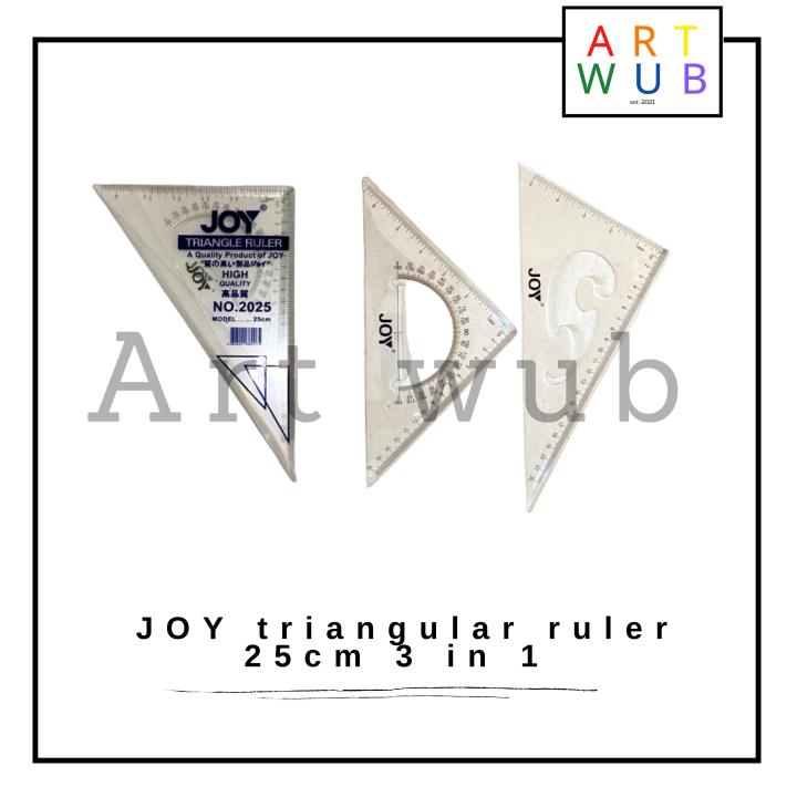 Art wub. JOY triangular ruler 25 cm 3 in 1 | Lazada PH