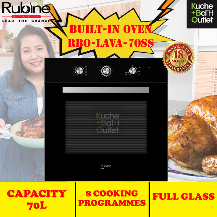 [FAST SHIP] RUBINE RBO-LAVA-70SS 70L BUILT IN OVEN / 60L RBO-CAVO-60BL | Lazada
