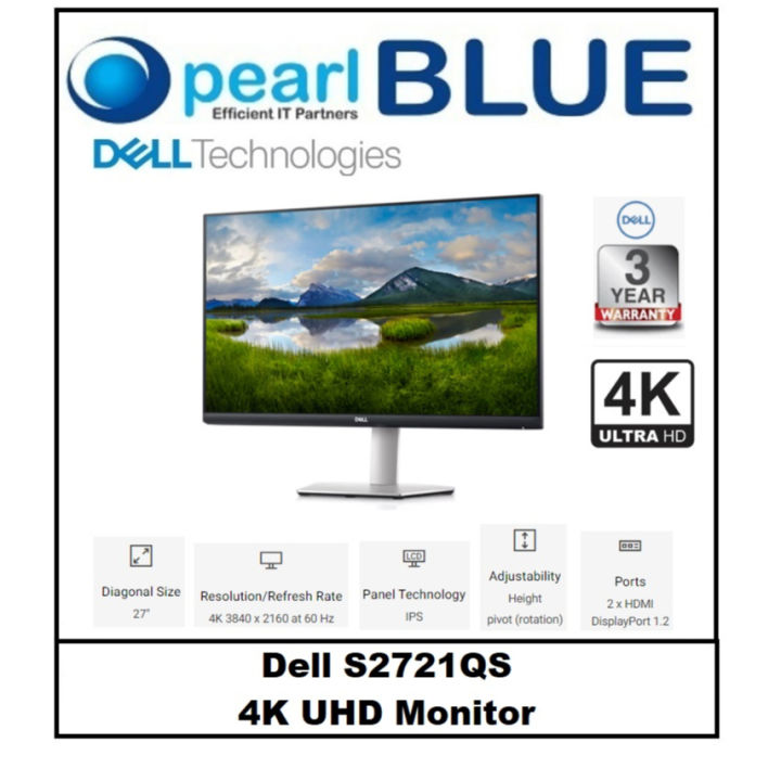 [ Now ready Stock ] Dell S2721QS 4K UHD Monitor With built in speaker ...