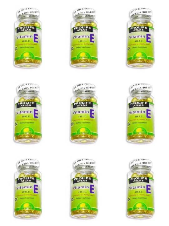 MZ ( Set of 9 ) (PROLIFE) Atlas Vitamin E 400IU (100 Softgels) | Lazada PH