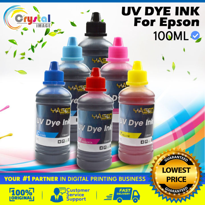 Yasen UV Dye Ink (Refill Ink 100ml for Epson Inkjet Printer) Universal Dye Refill Ink | Lazada PH