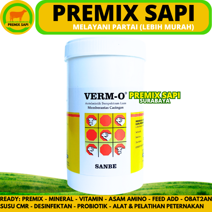 VERM O 12 BOLUS (1 TOPLES KECIL) SANBE - Obat Cacing Ampuh untuk Sapi ...