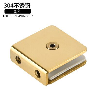 Stainless Steel 304 Gold Glass Fixed Clip Bathroom Glass Door Fixed ...