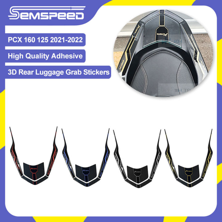 Motorcycle Rear Grab Cover Stickers Luggage Decals For Honda PCX 160 ...
