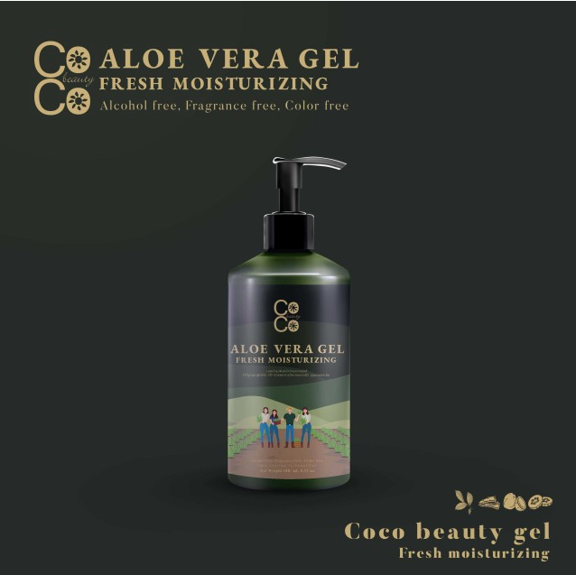 Coco beauty Aloe vera gel Fresh moisturizing เจลบำรุงผิวหน้าว่านหางจร ...
