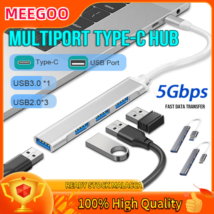 USB HUB 5Gbps High Speed 4 Ports Type-C Splitter USB 3.0 Adapter Multiple Type C Hub Converter ...