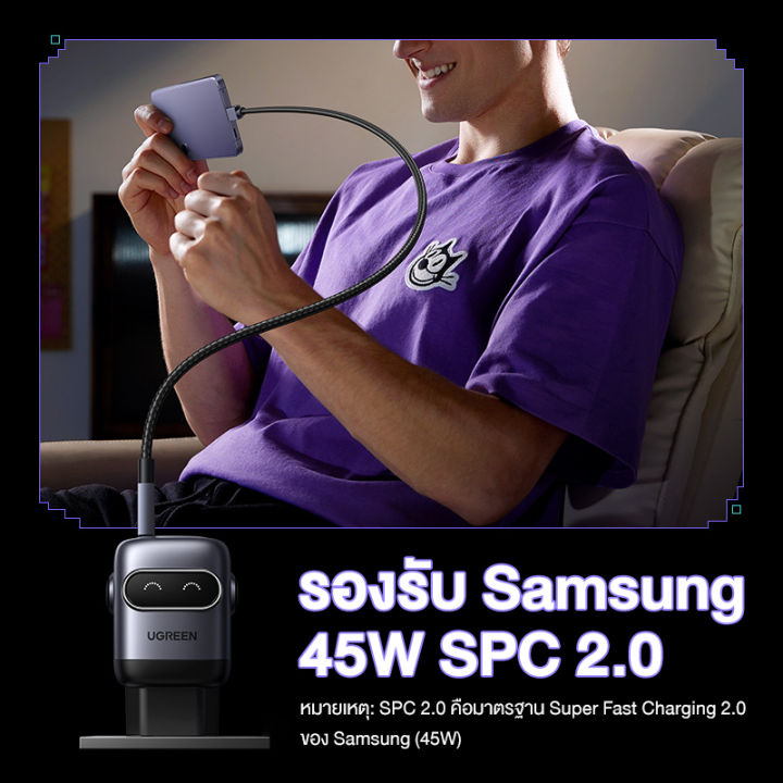 UGREEN Nexode Uno 65W GaN Charger 3-Port PD Fast Charge สำหรับ MacBook ...