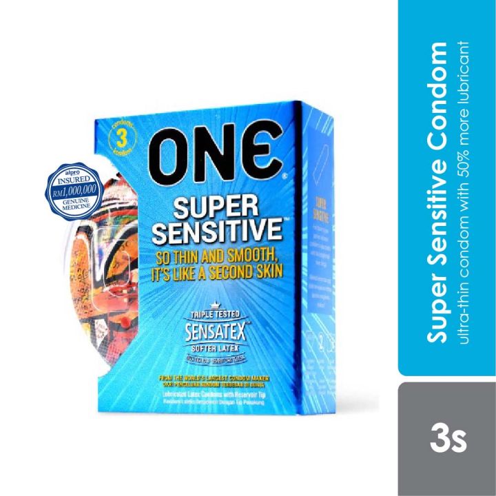 Alpro Pharmacy One Condom Sensitive 3s | condam for man / 安全套 / kondom original | Lazada
