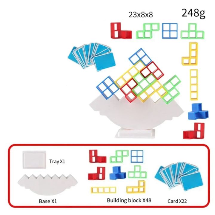 Tower, Fun Balance Stacking Building Blocks Board Game for Friends ...