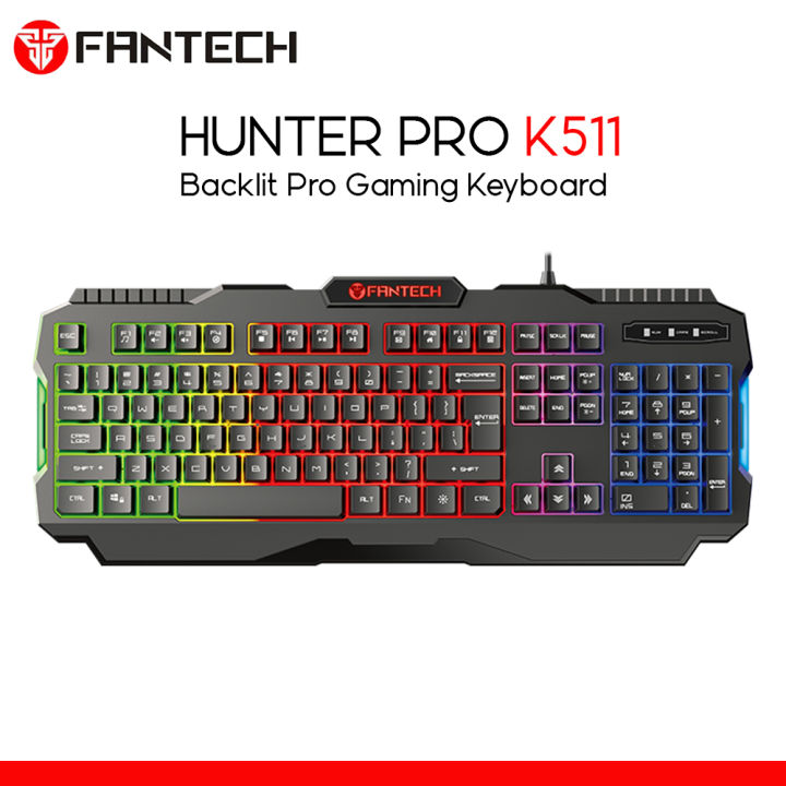 Fantech Gaming Keyboard Hunter Pro K511 with 19 Keys Anti-Ghosting ...