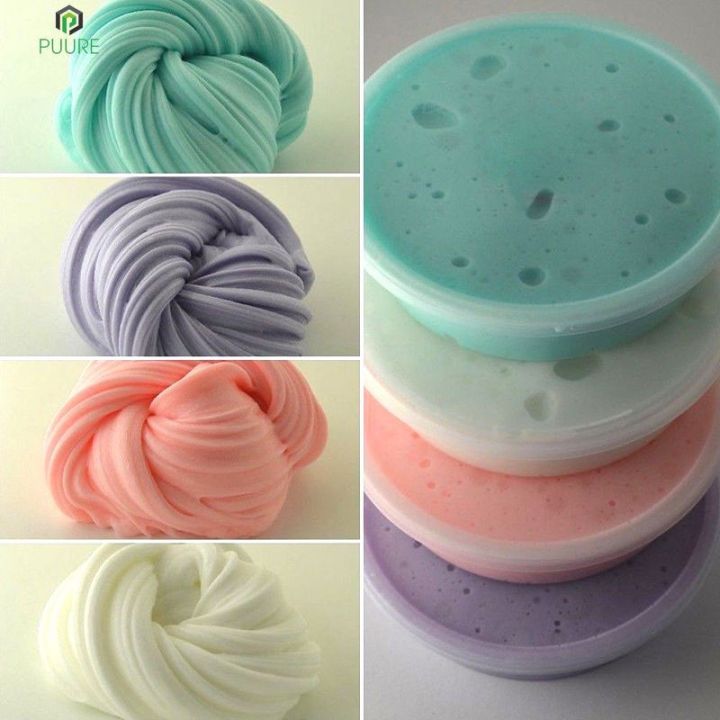 60ML Rainbow Cotton Cloud Slime Fluffy Stress Relief Kids Toy ...