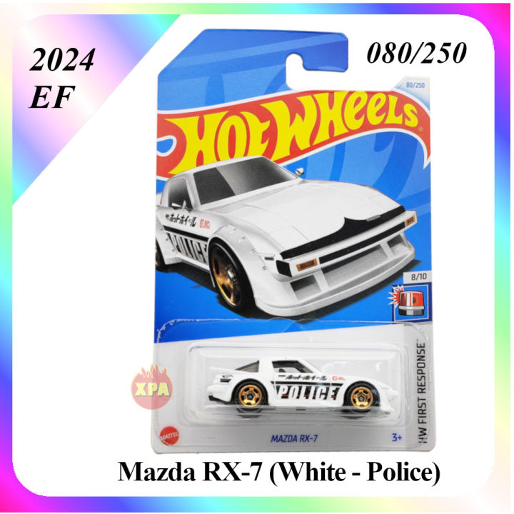 Hot Wheels JDM Diecast Cars Mazda RX-7 (White - Police Car ) 2024 HW ...